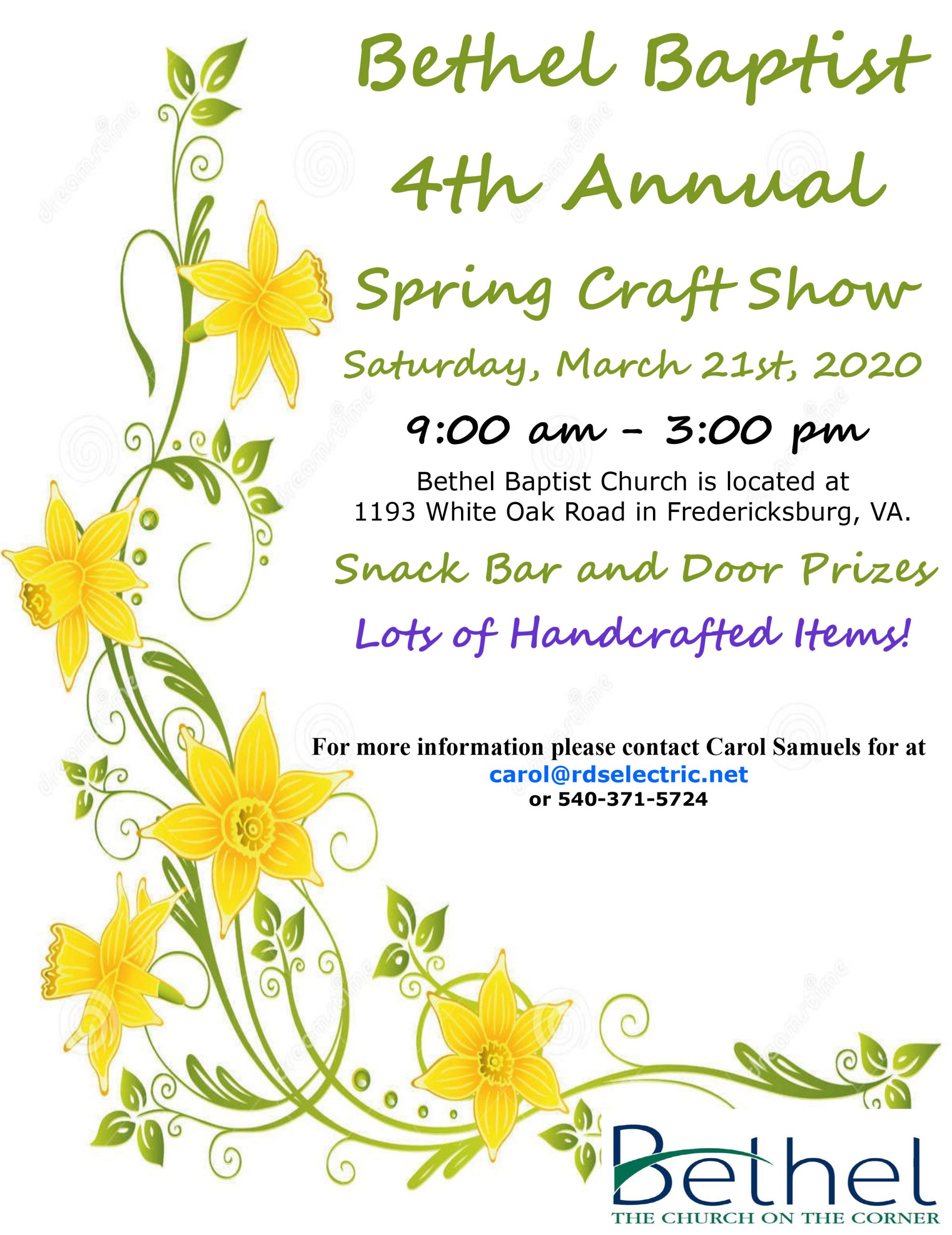 Spring-Craft-Show-Regular-Flyer-2020-Revision-2 | Bethel Baptist Church